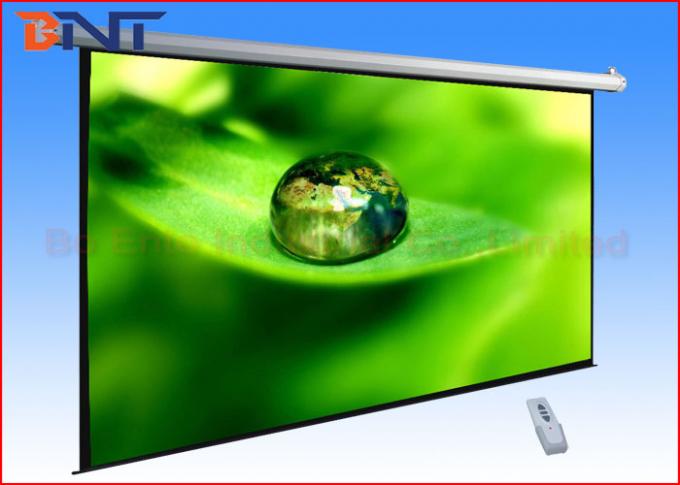 Electric Projector Screen Ceiling Mount 136 Inch For Commercial ...