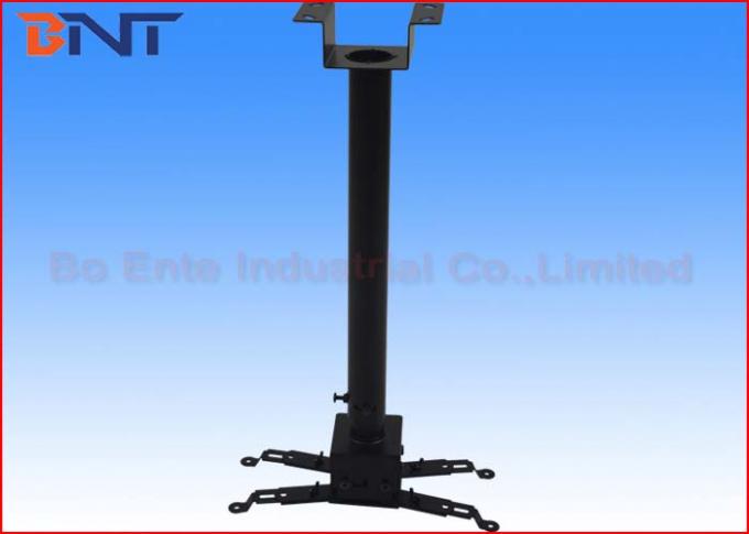 Black Retractable LCD Projector Ceiling Mount Kit for School Auditorium