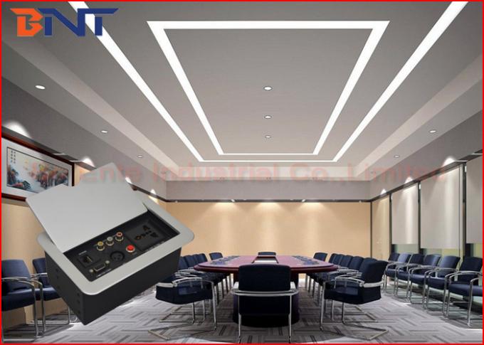 Desktop Manual Flip Up Conference Table Power Hub 220V Universal Standard
