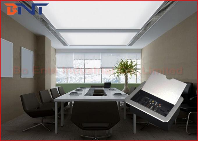 Conference Room Table Electrical Outlets , Flip Up Desk Mounted Power ...