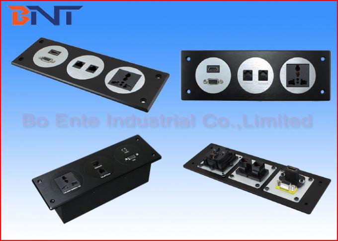 Multifunctional Multimedia Wall Socket Plates With Aluminum Alloy Panel