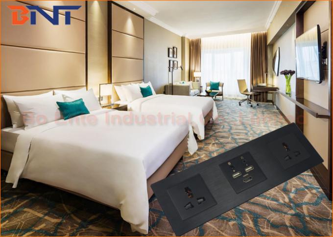 Smart Media Hub With Bluetooth , Multi Function Wall Socket Plates