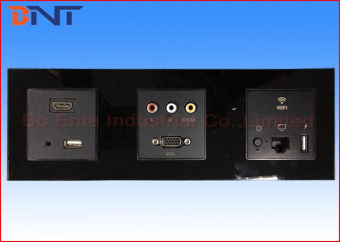 3 Way Wall Socket Plates For Multimedia Classroom / Training Room