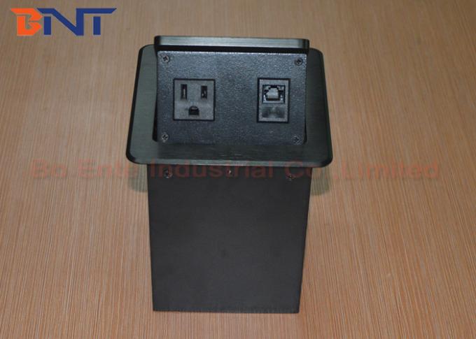 Aluminum Alloy Smart Office Desktop Hydraulic Pop Up Power Socket Box ...