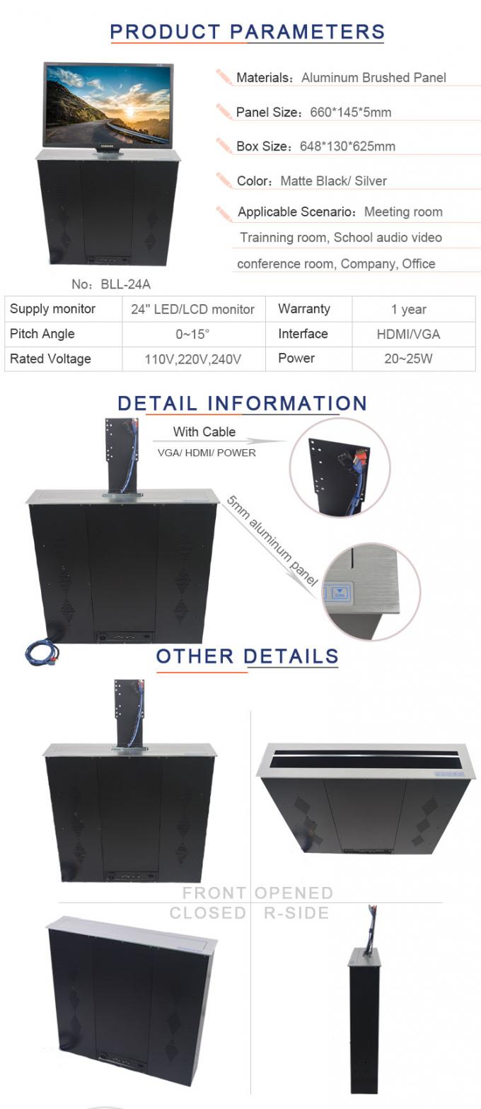 24 Inch Computer Monitor Pop Up Lift Panel Thickness 5MM