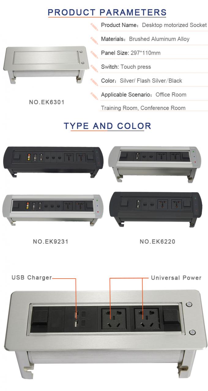 available rotater motorized desk flip up outlet with double usb charger ...