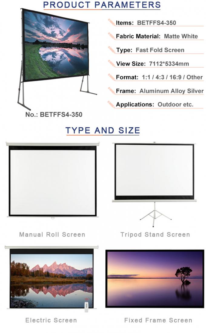 350 Inch Fast Fold Projector Screen