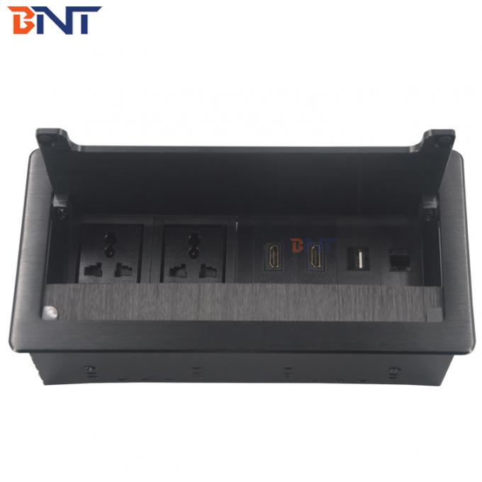 Flip Up Desktop Electrical Sockets Lid Buffer Design For Office Room