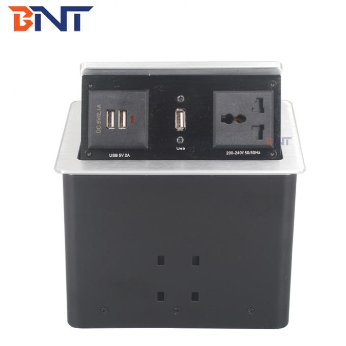 hydraulic pop up power socket for office desk with dual usb charger ...