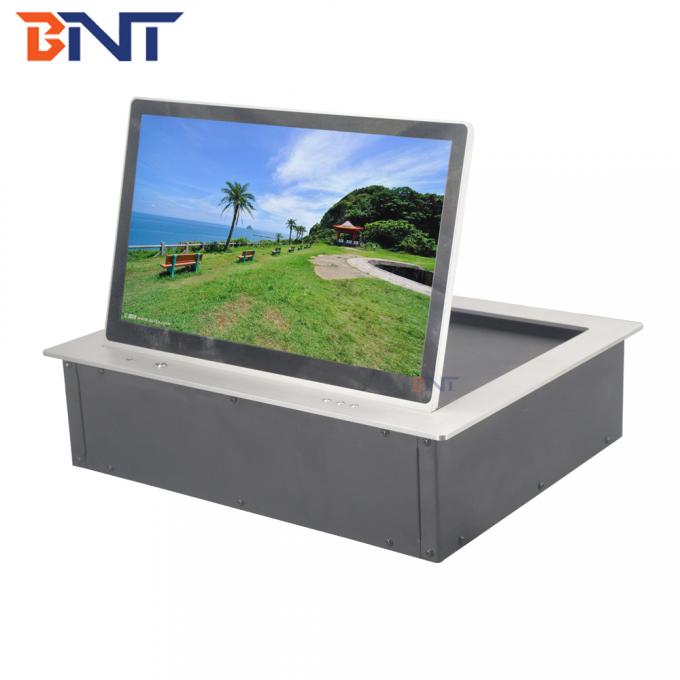 Conference Desk Electrical Pop Up Motorized Monitor Lift , Computer ...