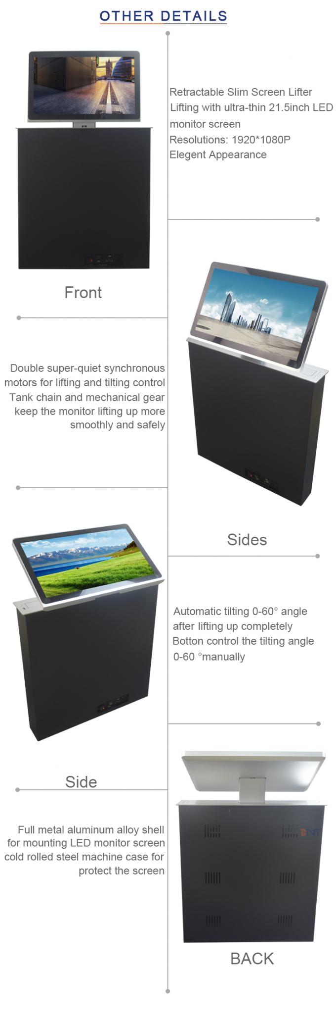 Ultra Thin Motorized LCD Monitor Lift With 60 Degree Tilting Angle