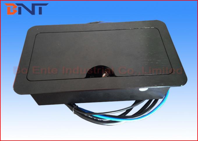 Round Corner Manual Flip Up Power Outlet With 1.5 Meter Cable Connectors