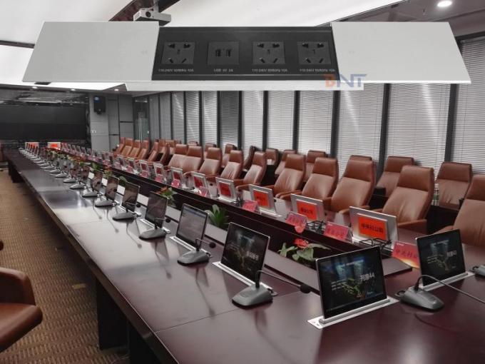 Manual Sliding Design Desktop Power Outlet For Conference Room Table AV ...