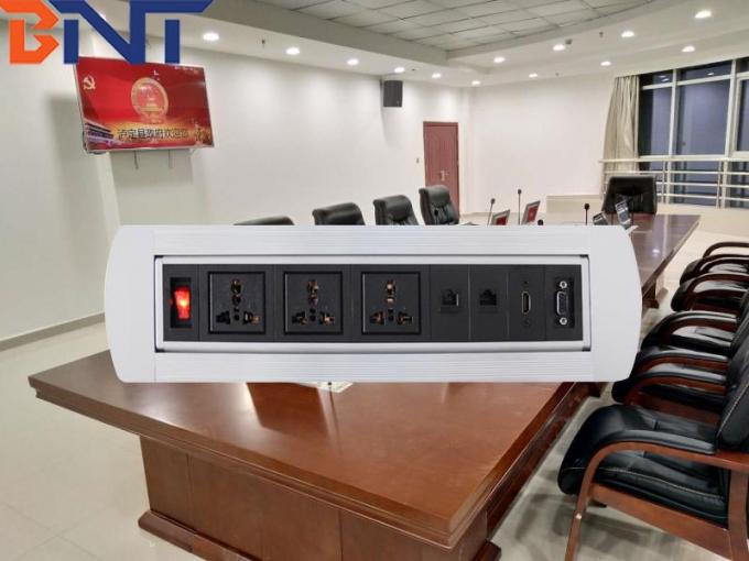 Work Training Room table hidden flip up outlet With 1.5M Cable Length