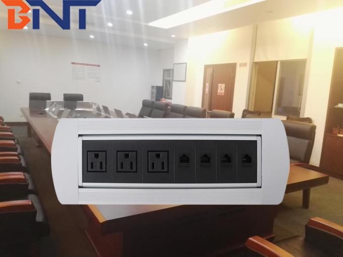 Conference Room Table Electrical Outlets With 110V - 240V Rated Voltage