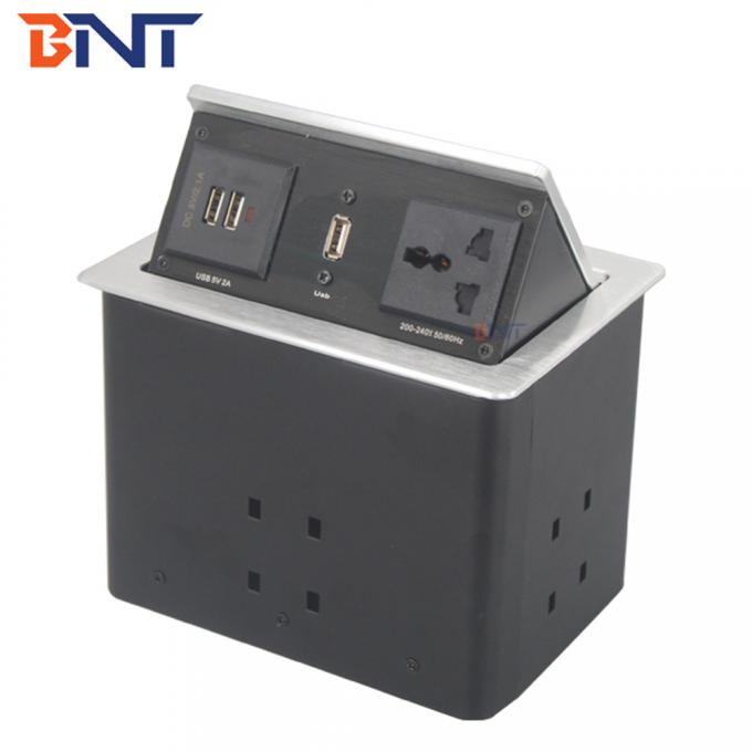 conference table hidden desktop pop up power socket