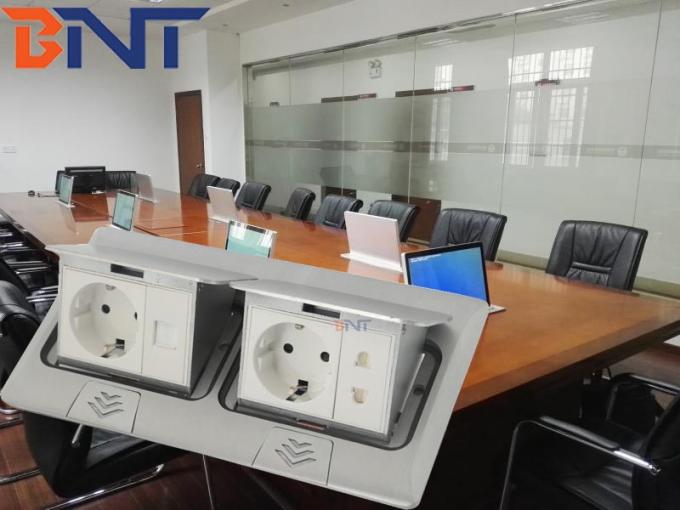 Silver / Gold Pop Up Socket , Waterproof Pop Up Electrical Outlet