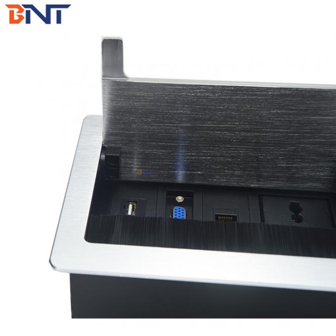 Company Table Top Power Outlets Aluminum Alloy Material With VGA Interface