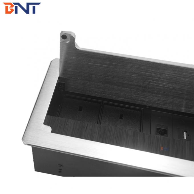 lid buffer design desk flip up outlet with double universal power BF803