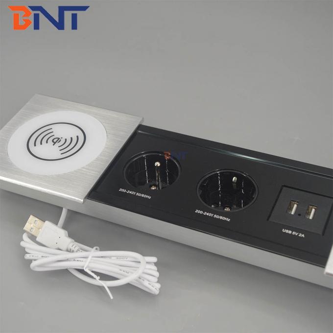 Conference Room Aluminum Alloy Sliding Desktop Power Socket