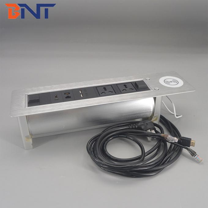 Qi Wireless Charger Motorized Flip Up Power Outlet