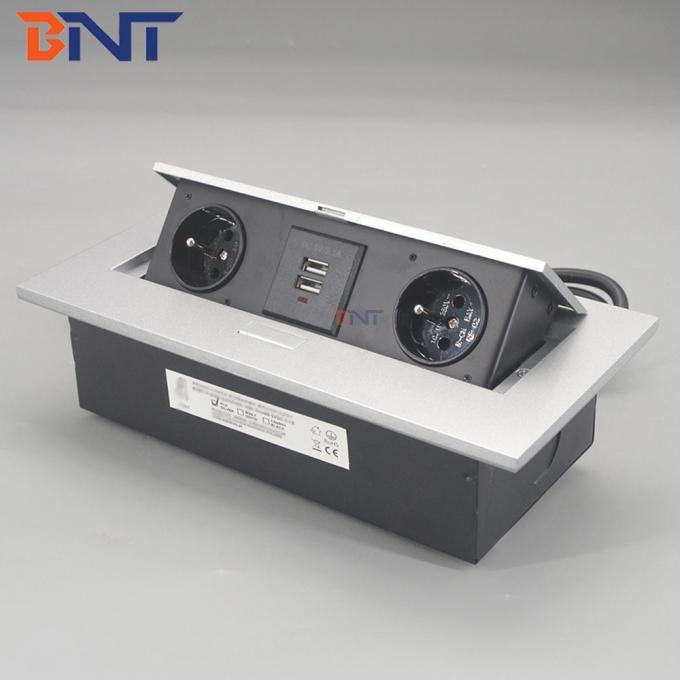 Zinc Alloy Hidden Office Room Table Pop Up Socket Outlet