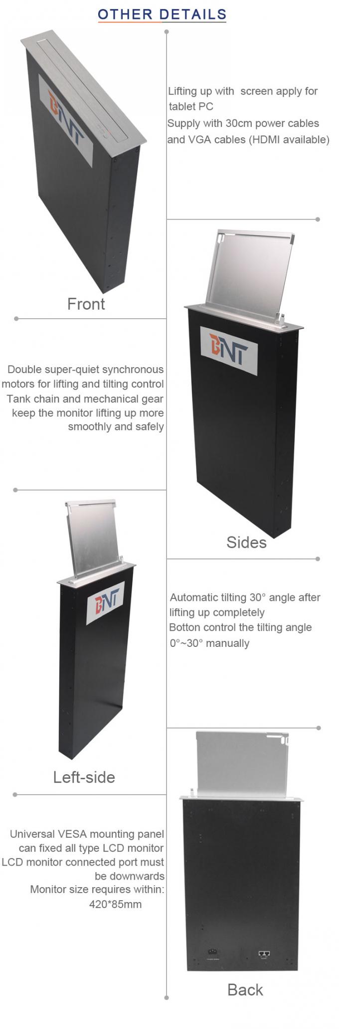 Tablet PC Hidden Desk Mounted Motorized Lcd Monitor Lift