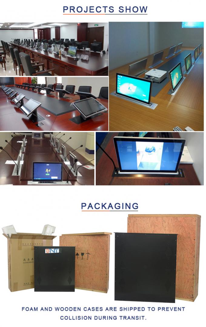 Tablet PC Hidden Desk Mounted Motorized Lcd Monitor Lift