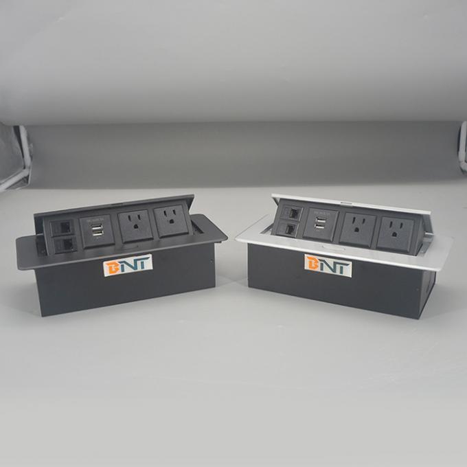 Intelligent Electrical Pop Out Desktop Socket Outlet With Internet Port