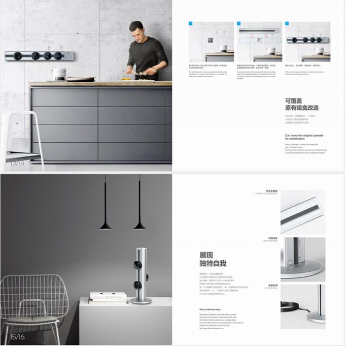 Embedded Wall Mounted Electrical Power Outlet Track System 13A