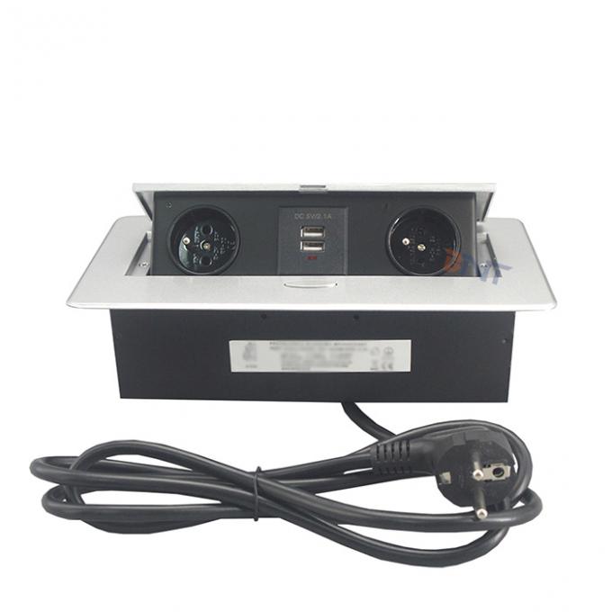 Meeting Room Desktop Pop Up Socket 3MM Square Corner Office AC Outlets