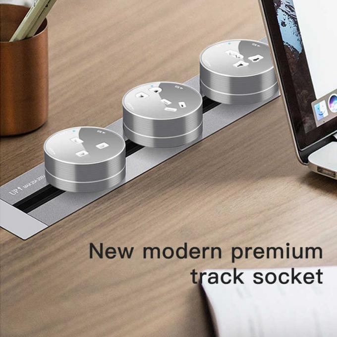Smart Office Desk Power Track Embedded System Electric Socket Removable ...