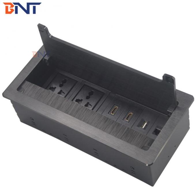 Conference Table Power Outlets Aluminum Alloy Flip Up Socket
