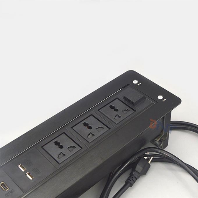 Office Furniture Flip Up Tabletop Power Socket For Meeting Room Table