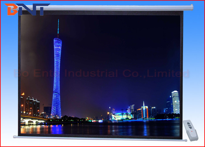 Motorized Projection Projector Screen , 150 Inch Projector Screen With ...
