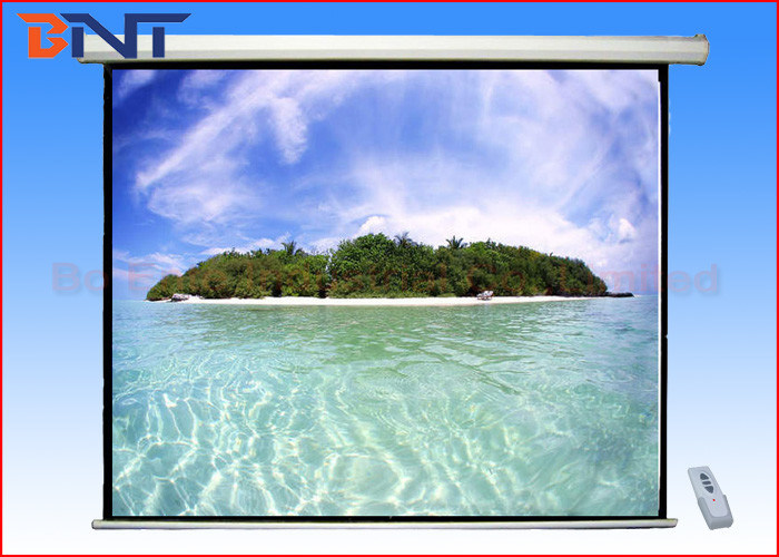 Large Pull Down 180 Inch Projector Screen Ceiling Mount For Video ...