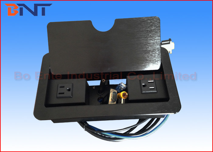 Round Corner Manual Flip Up Power Outlet With 1.5 Meter Cable Connectors