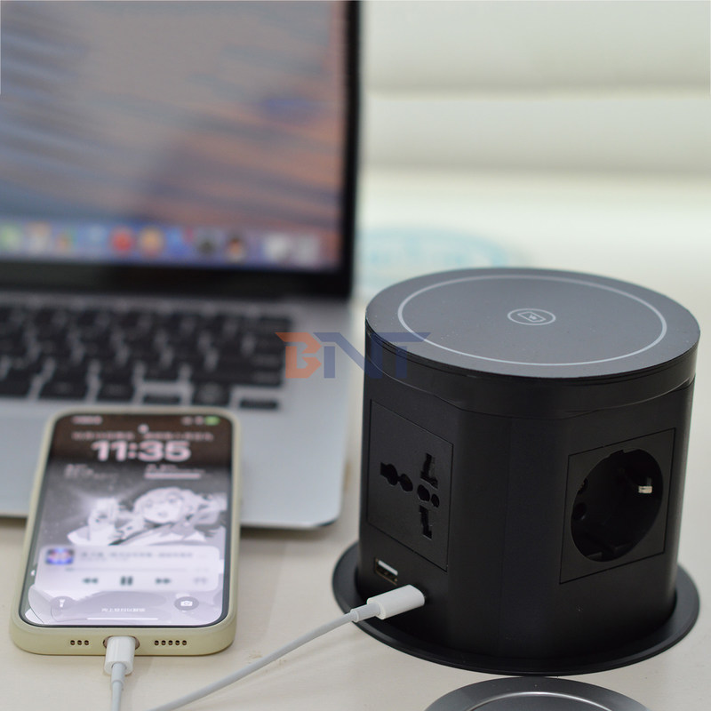 Kitchen Hidden Pneumatic Pop Up Power Sockets With usb port and 15W ...