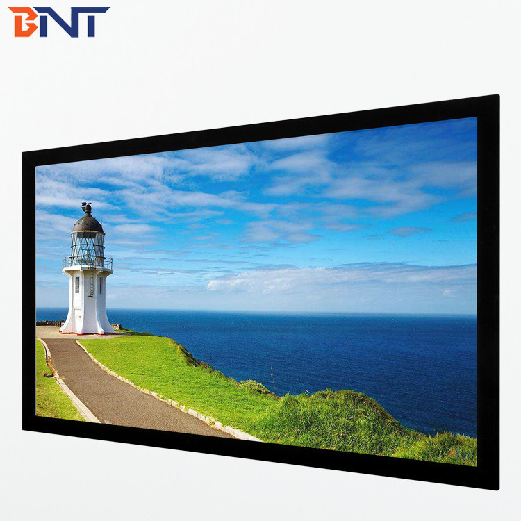 Bnt250 Inch Matte White Fabric Fast Fold Projector Screen with Square ...