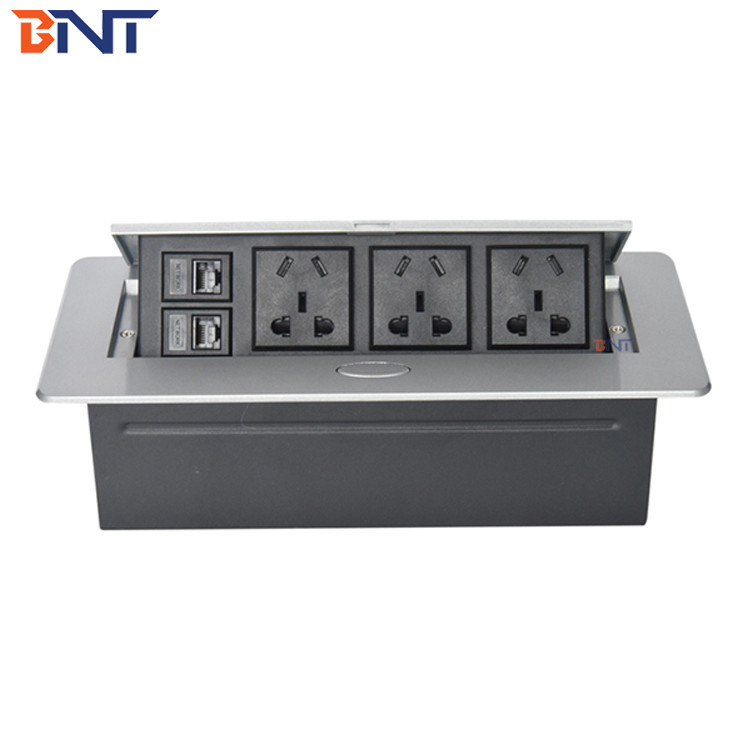 Contain ODM/OEM Zinc Alloy Table Pop Up Power Data Connector With 110 ...