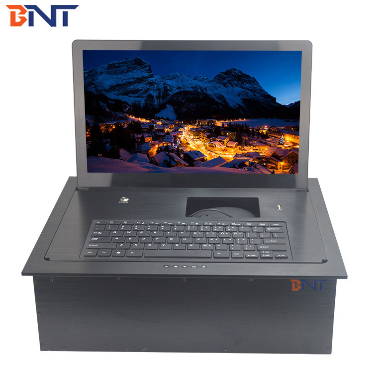 Electrical Motorized Flip Up Monitor Lift Conference Desk Solution With ...