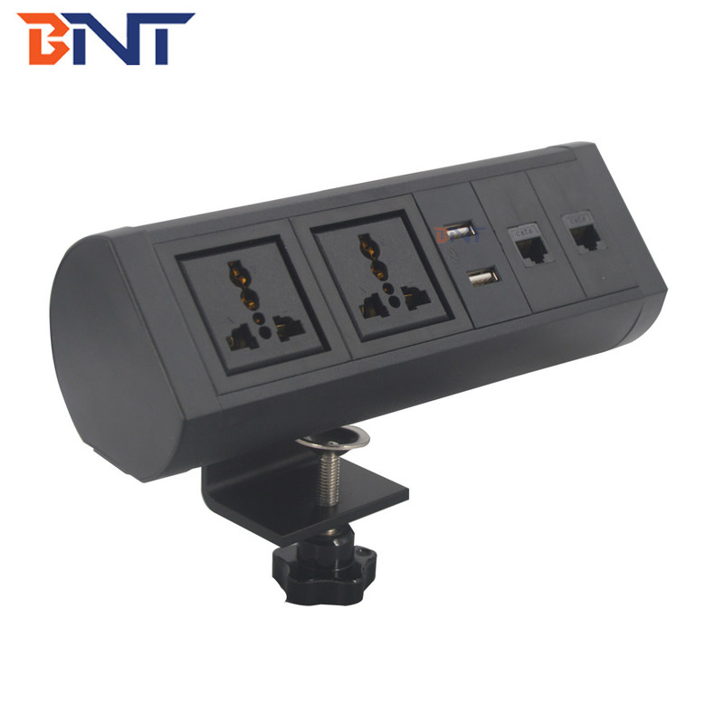 Factory directly sale clamp on desk design table powe Black Movable ...