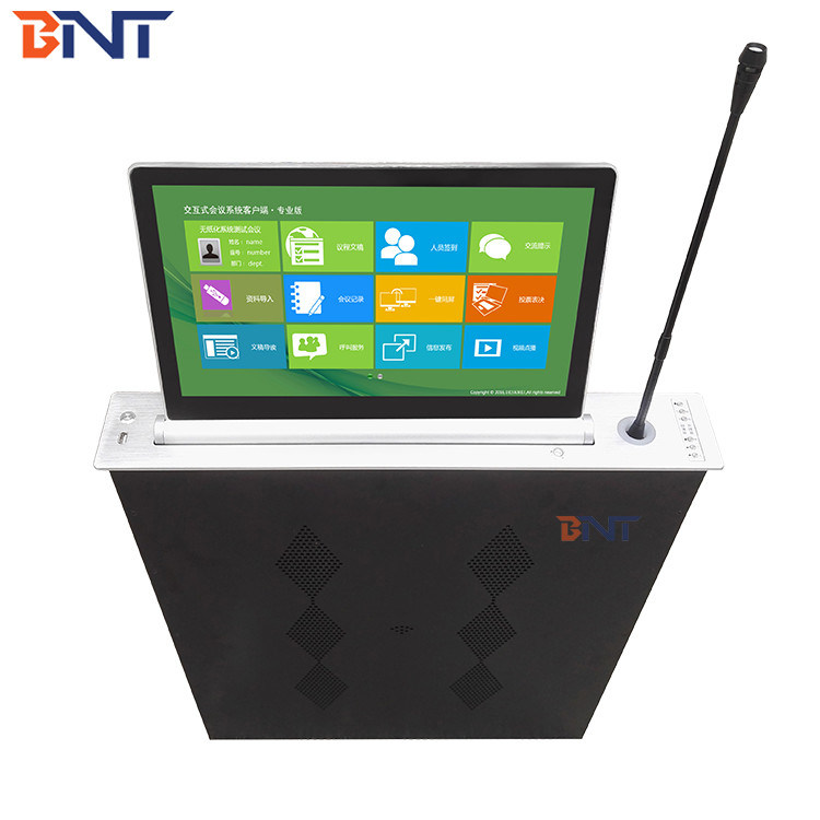 17.3 Inch Retractable Motorized Monitor Lift Pop Up Screen For ...