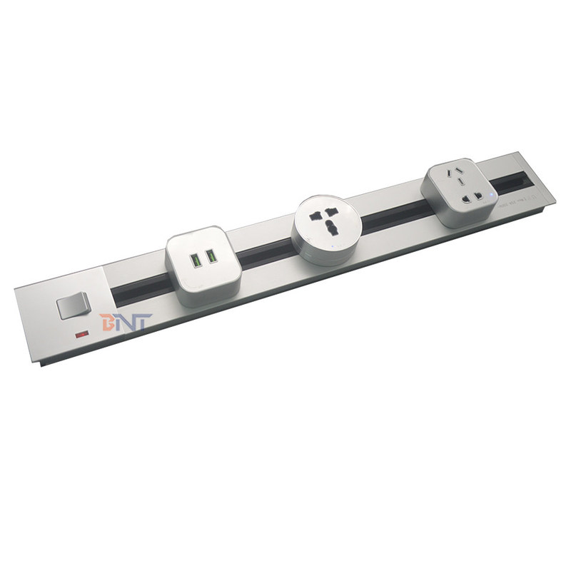 Office Desk Smart Hidden In Tabletop Power Track System Socket GSS ...