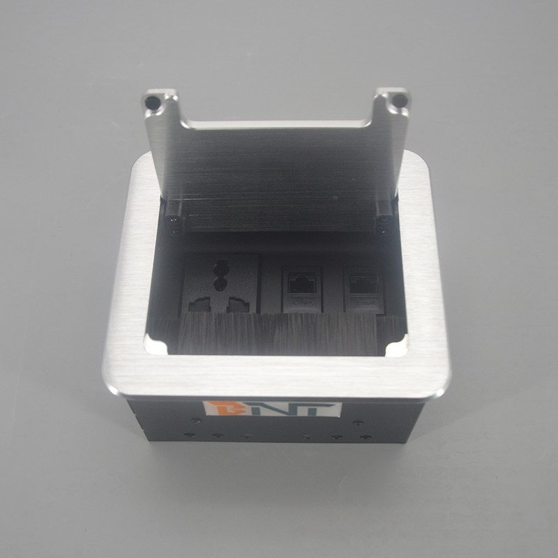 BNT Aluminum Brushed Desktop Flip Up Power Sockets flip Open Brush ...