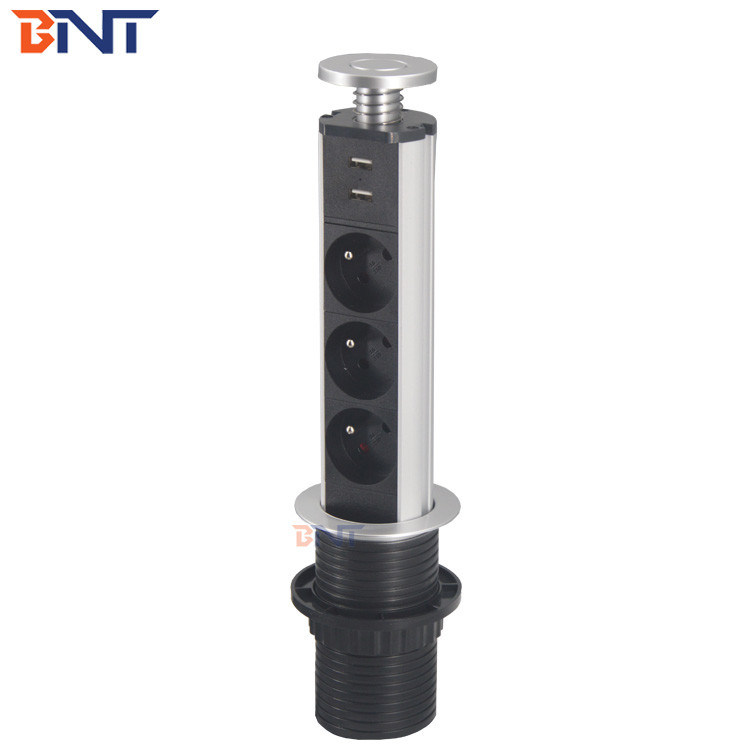 BNT Hand Pull Pop Up Socket For Home Kitchen Desktop Table Office ...