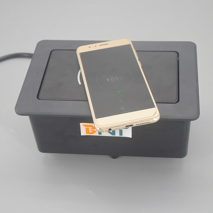 Office Desk Worktop Pop Up Electrical Extension Power Outlet With Qi ...