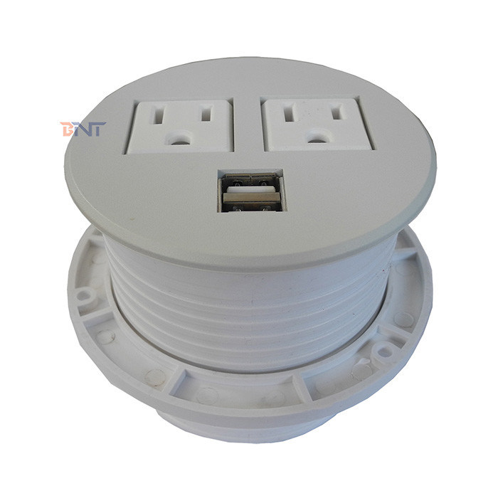 Round desktop power dual usb sofa socket charger for furniture with US ...