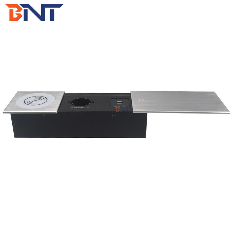 EU Power Socket Sliding Desktop Mounted Power Data Socket Sliding Open ...