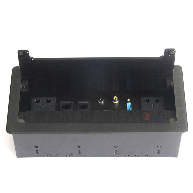 Smart Office Use Cable Management Brush Power Data Table Outlet Box ...